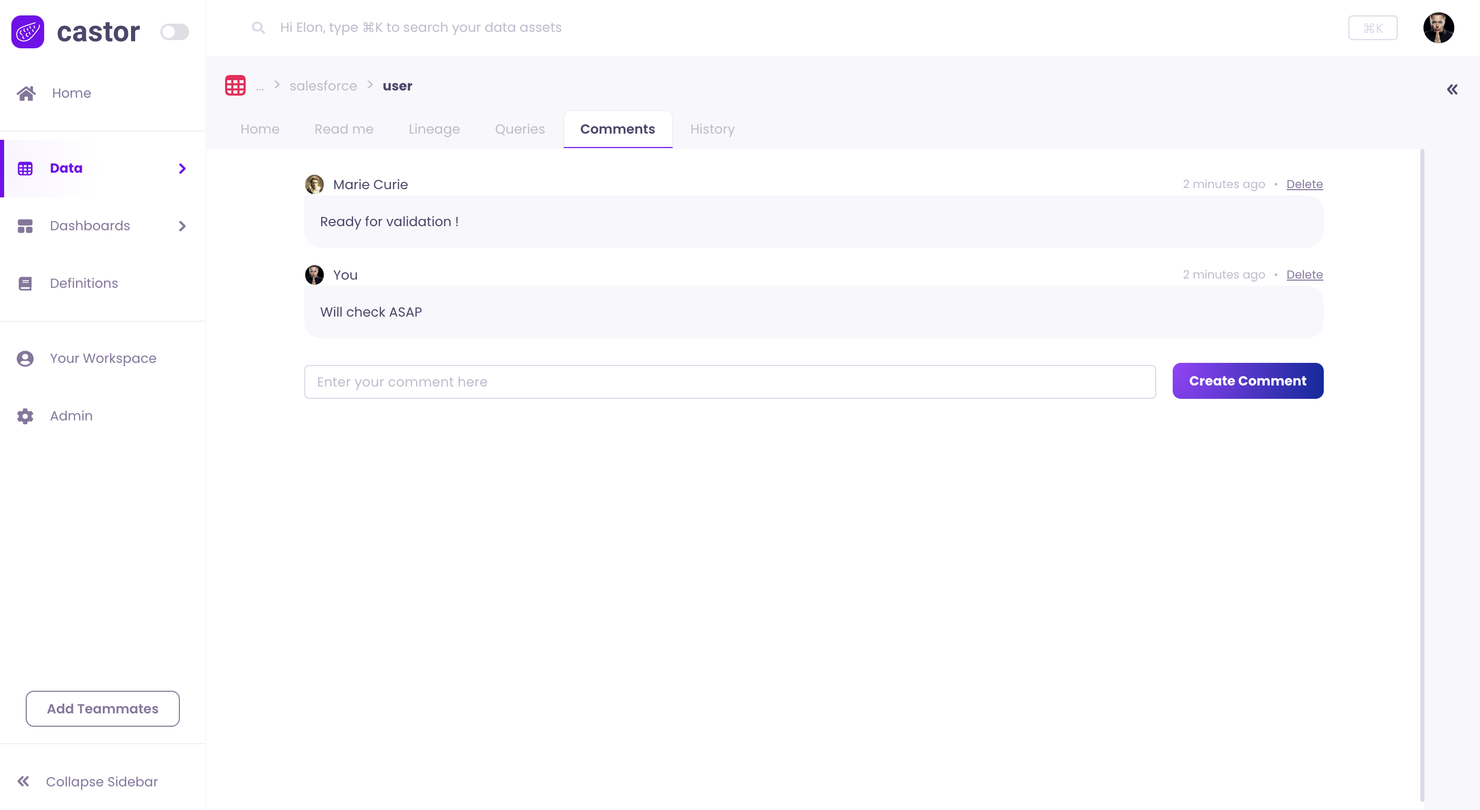 Interaction between teams | Coalesce Documentation
